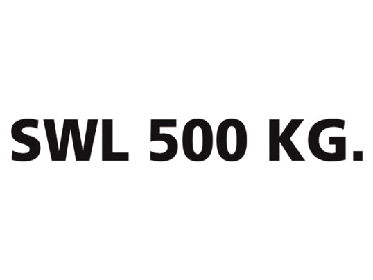 SWL 500 KG sticker